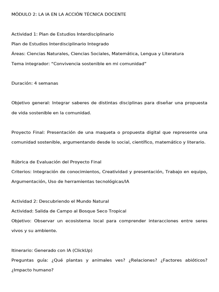Actividades M2 U1 Completadas | PDF