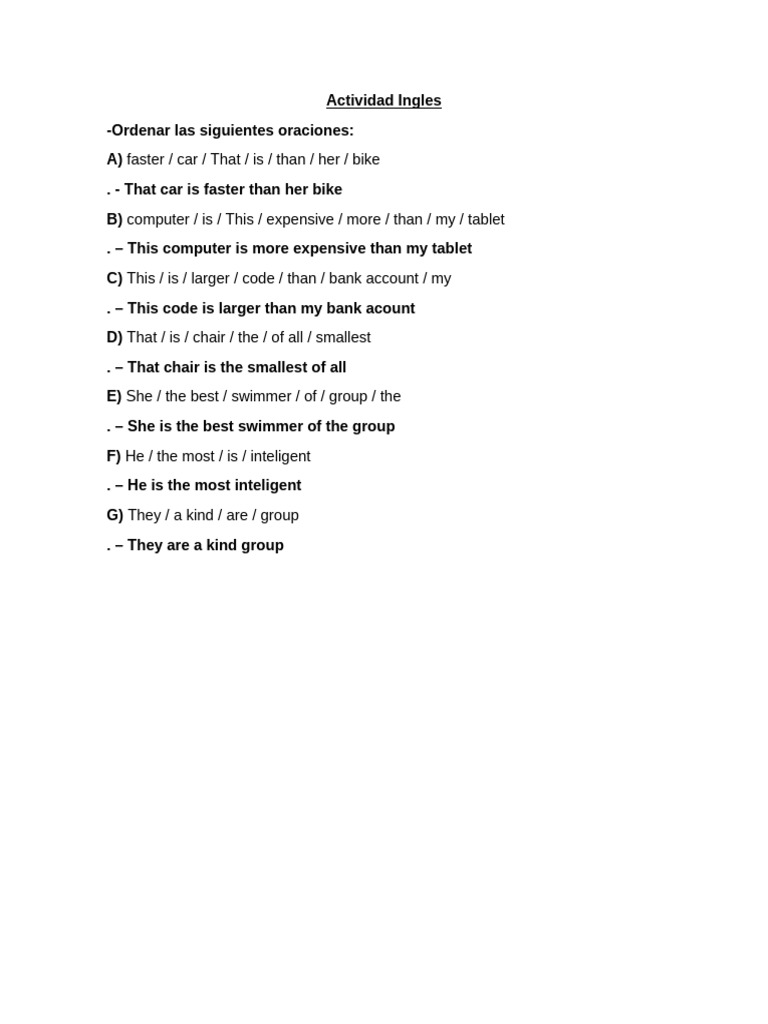 Actividad Ingles | PDF