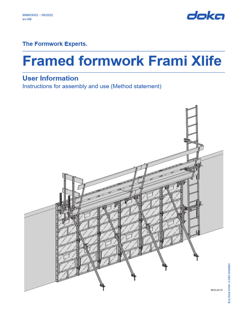 Frami Xlife Formwork User Guide | PDF | Safety | Occupational Safety ...