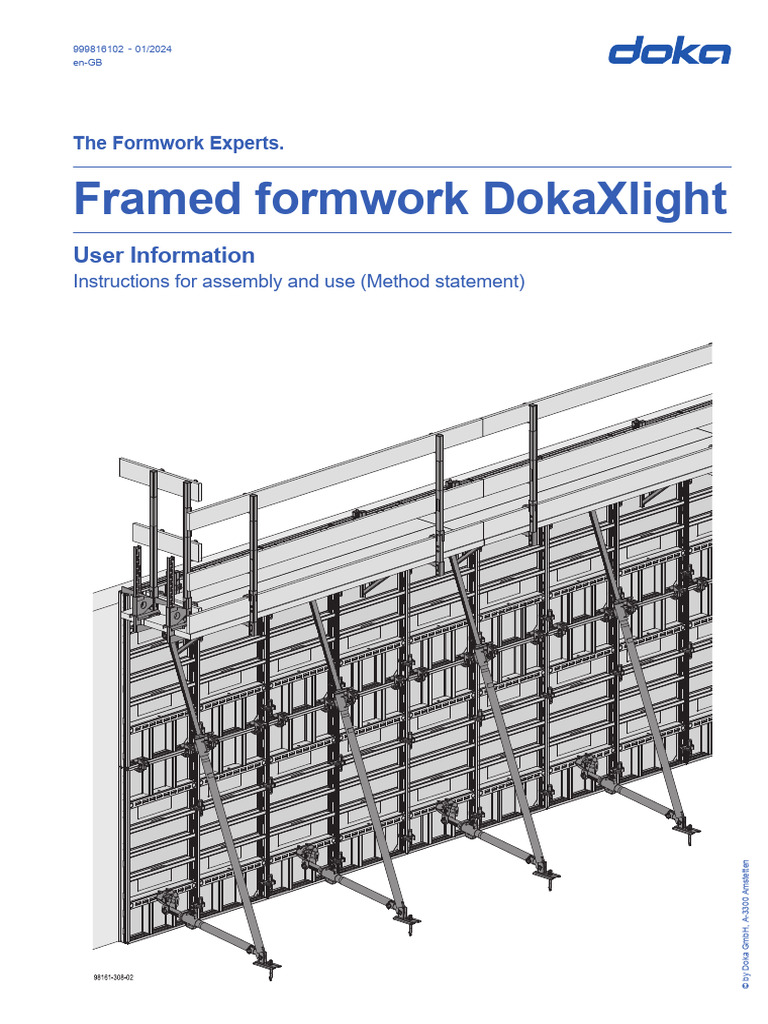 Framed Formwork DokaXlight | PDF | Scaffolding | Safety