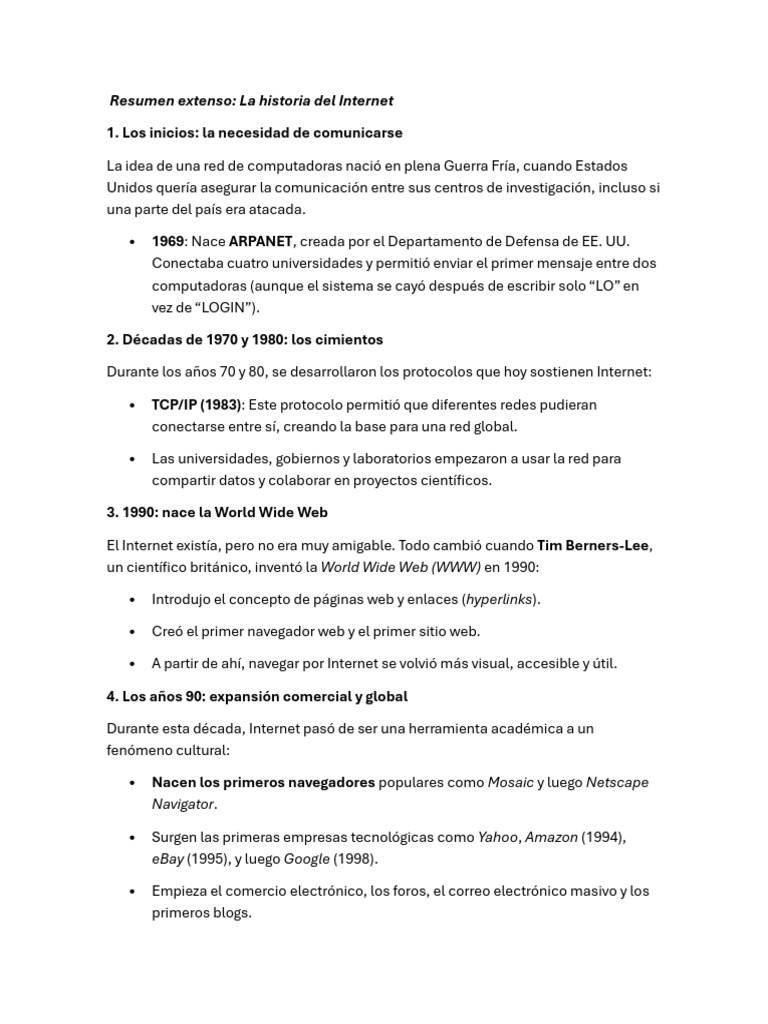 Resumen Extenso 2 | PDF | Internet | Red mundial