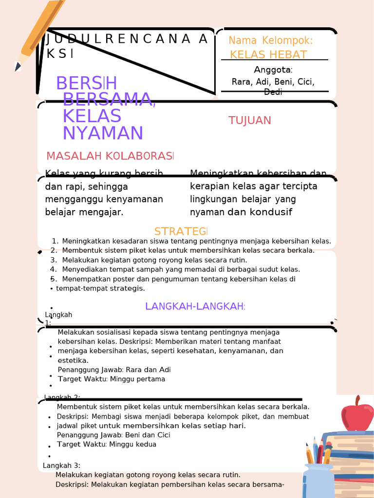 4-Ke IV-contoh Rencana Aksi | PDF