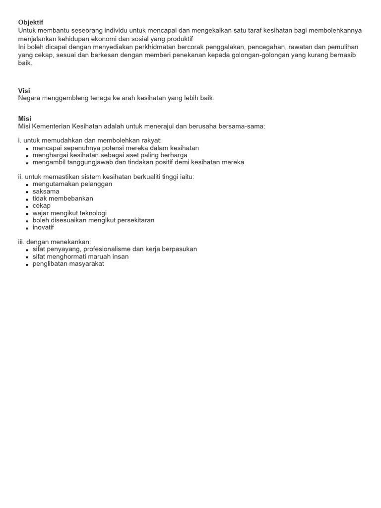 Visi Dan Misi KKM | PDF