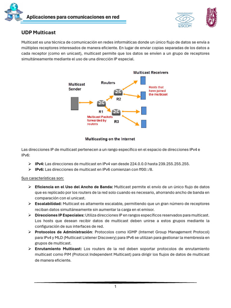 P. 9 - UDP Multicast | PDF | Yo Pv6 | Protocolos de internet
