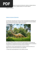 Resumen Sobre Los Dinosaurios | PDF | Dinosaurios | Zoología