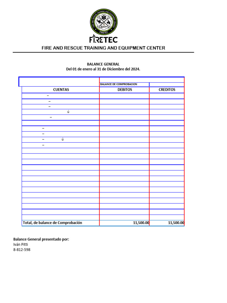Balance General, Tarea de Contabilidad. - 110225 | PDF