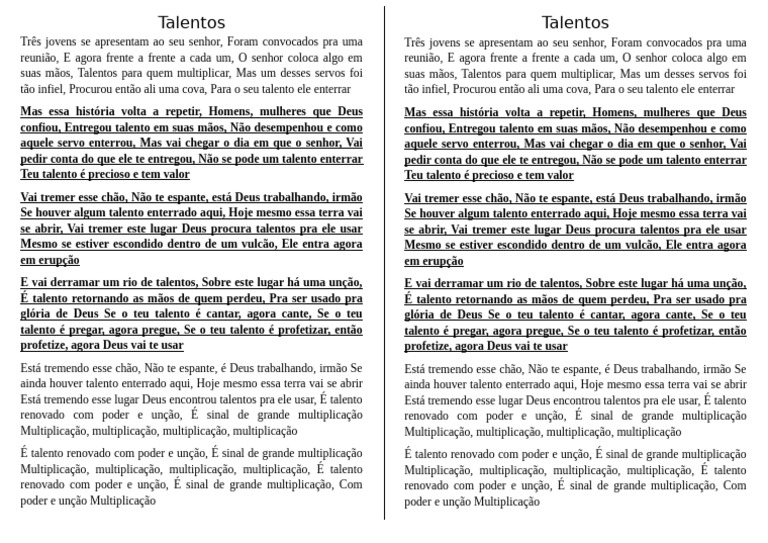 LETRA TALENTO | PDF