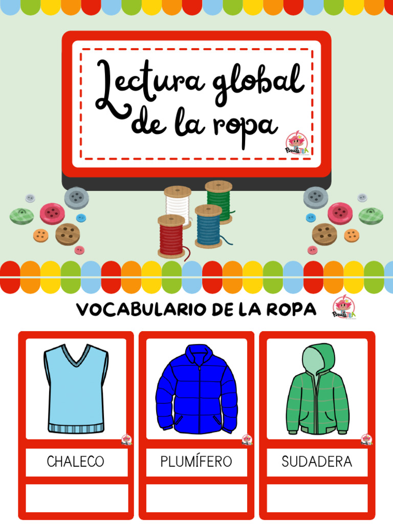 Metodo Lectura Global La Ropa | PDF | Ropa | Bota