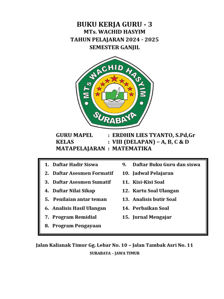 Cover Buku Kerja Guru 3 | PDF
