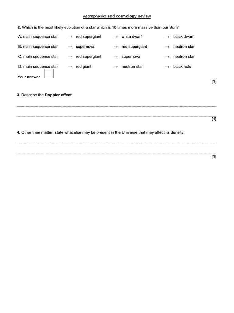 Astrophysics and Cosmology Review | PDF