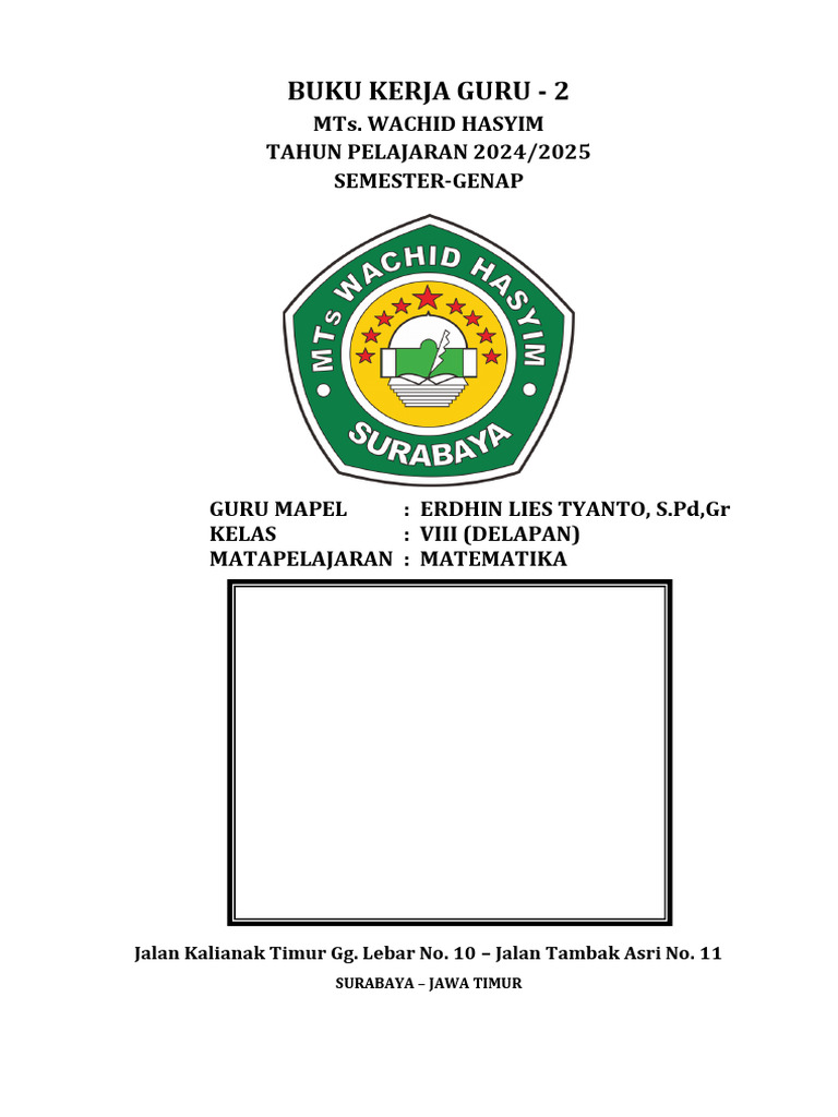 Cover Buku Kerja Guru 2 | PDF