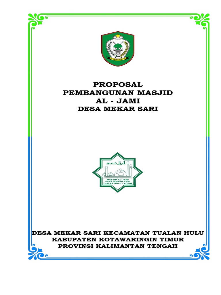 PROPOSAL PEMBANGUNAN MASJID AL JAMI | PDF