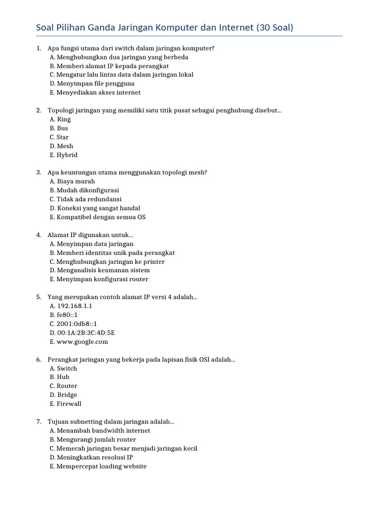 Soal Objektif JKI Siswa | PDF