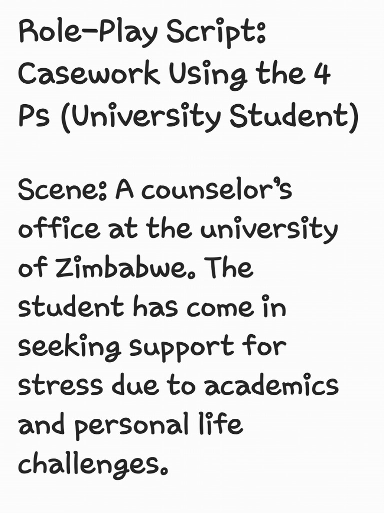 Role Play Script (4ps) | PDF