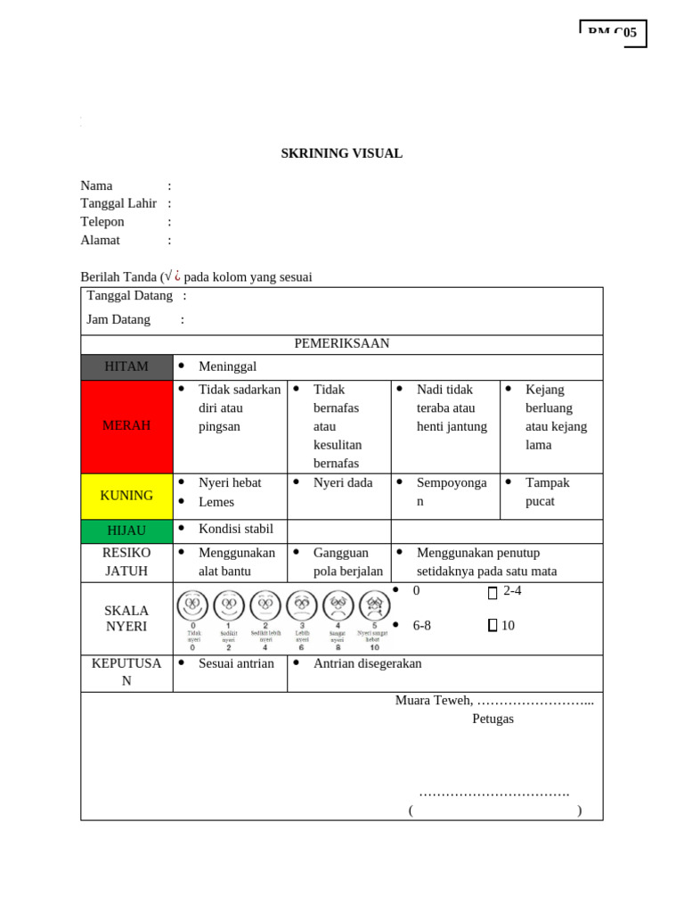 Skrining Visual untuk Penilaian Kesehatan | PDF