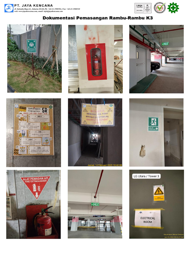 Dokumentasi Pemasangan Rambu K3 | PDF