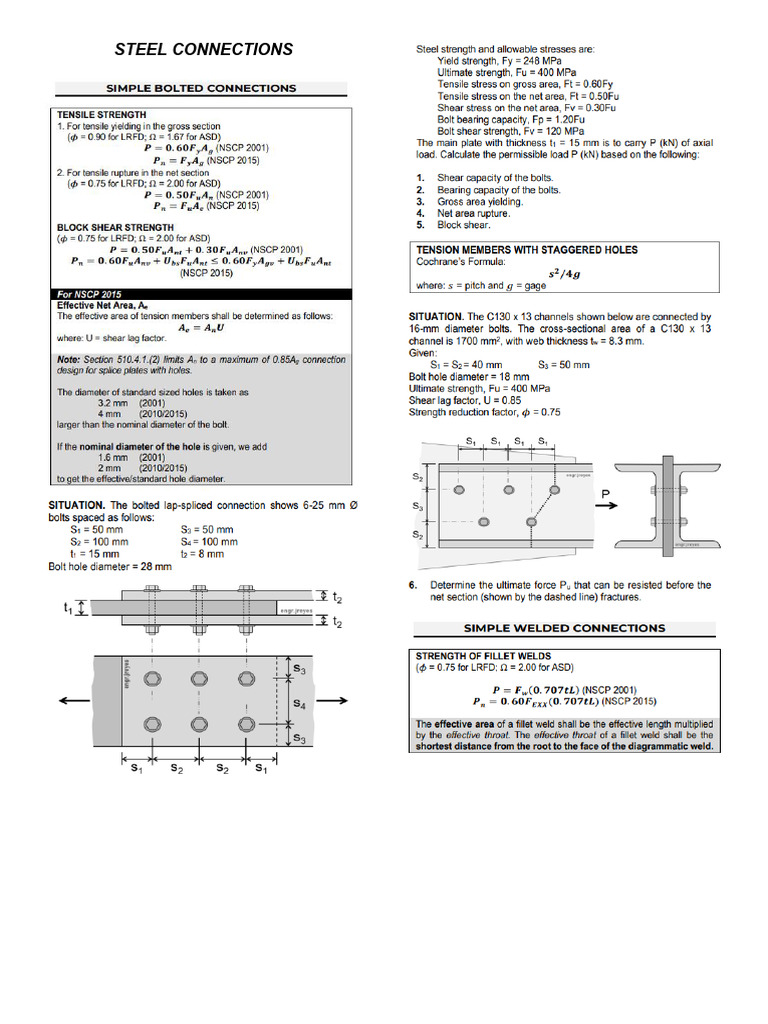 Steel Connections (Asynch Class) | PDF