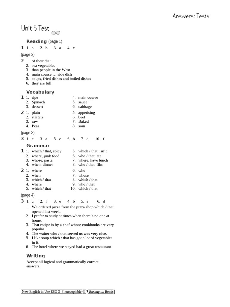 NewEngInUse3 UT5 Level2 AK | PDF