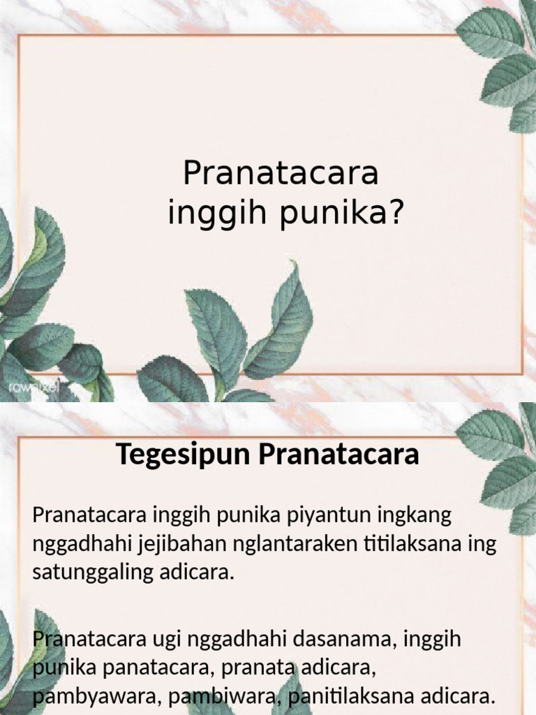 Pranatacara 2024 | PDF