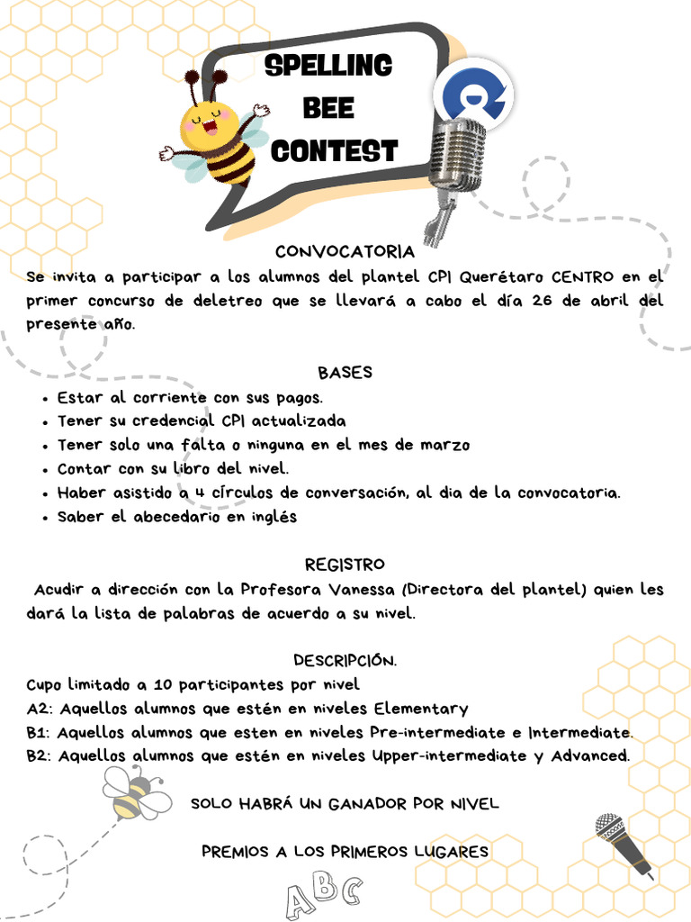 Spelling Bee Contect | PDF