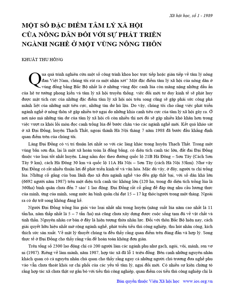 So1 1989 KhuatThuHong | PDF