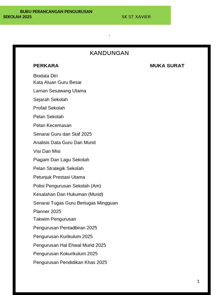 BUKU PENGURUSAN 2025 edit 180225 mok | PDF