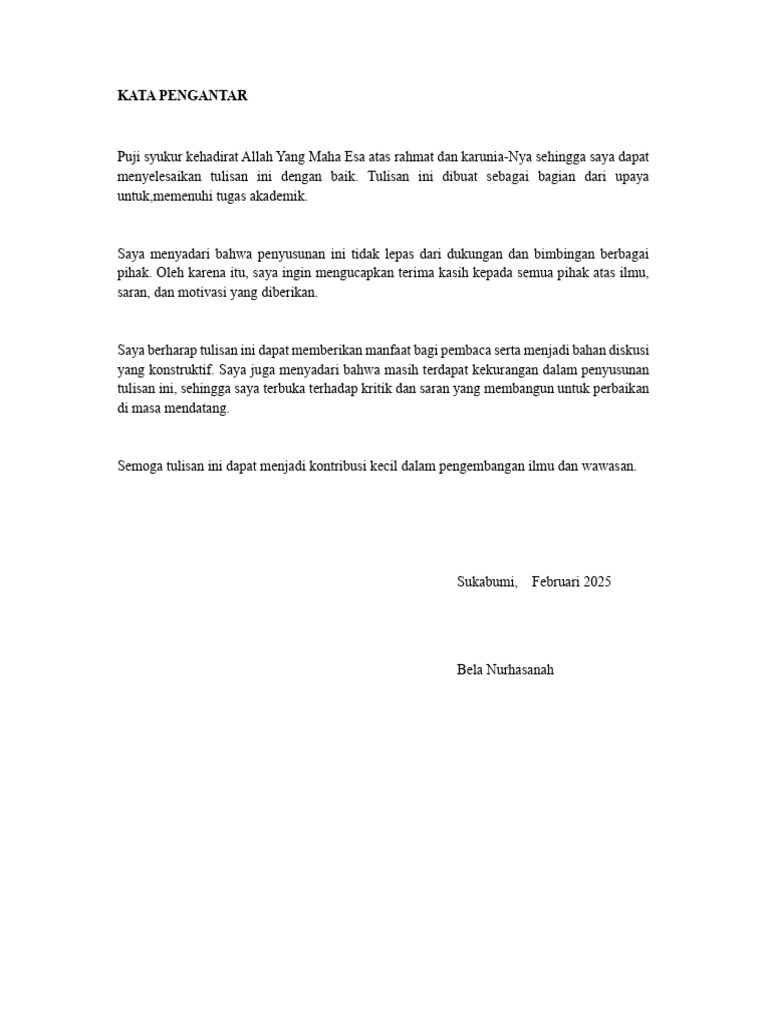 Tugas B. Indonesia Bela Nurhasanah IAN 2A | PDF