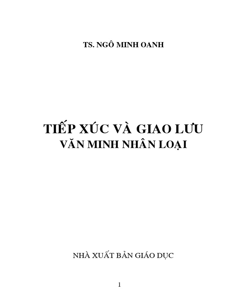 PGSTS NG - Minh Oanh Tiep Xuc Va Giao Luu V - N Minh NH - N Lo - I NXB Gi - o D - C. | PDF