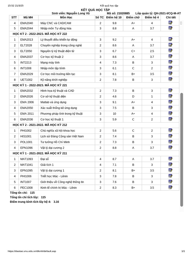 Kết Quả Học Tập | PDF