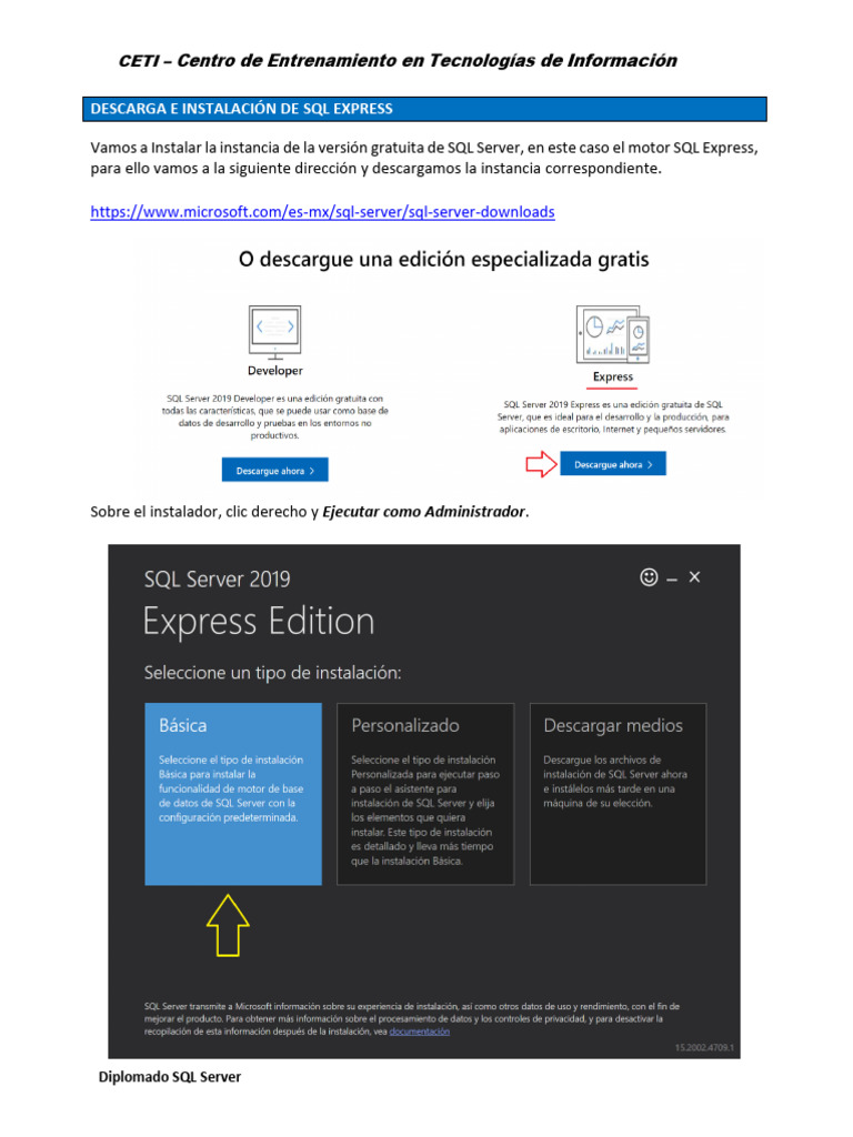 Clase 01 - Instalación SQL | PDF