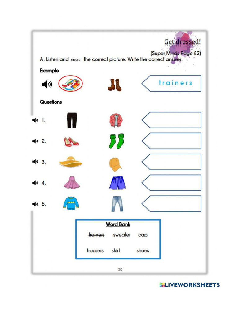 Worksheet 1581155 | PDF