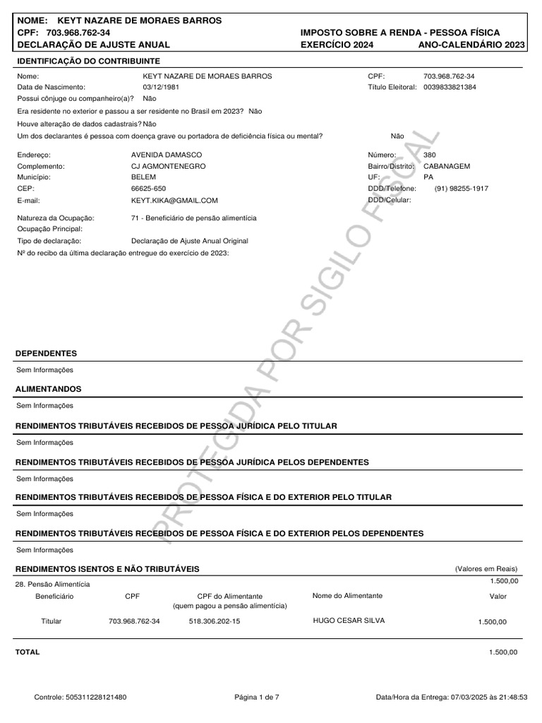 Irpf A 2024 2023 Dec | PDF | Imposto de Renda | Impostos