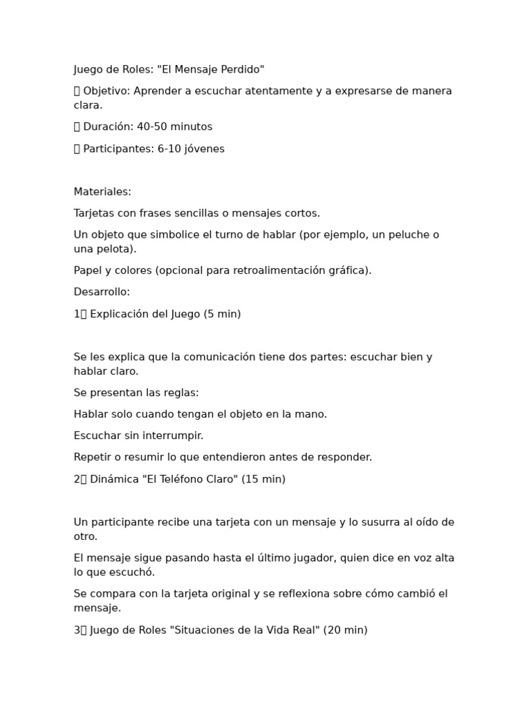 Juego de Roles | PDF