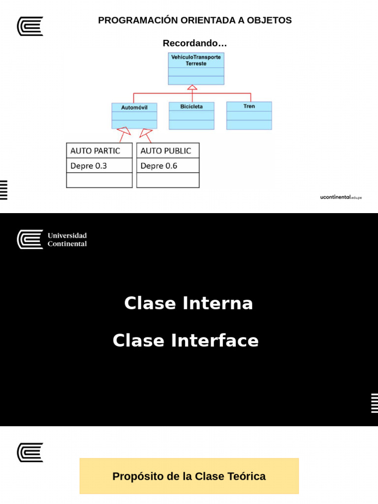 PROG ORIENTADA A OBJETOS Semana4 Clase Interna e Interface - Examen 1 | PDF | Clase ...