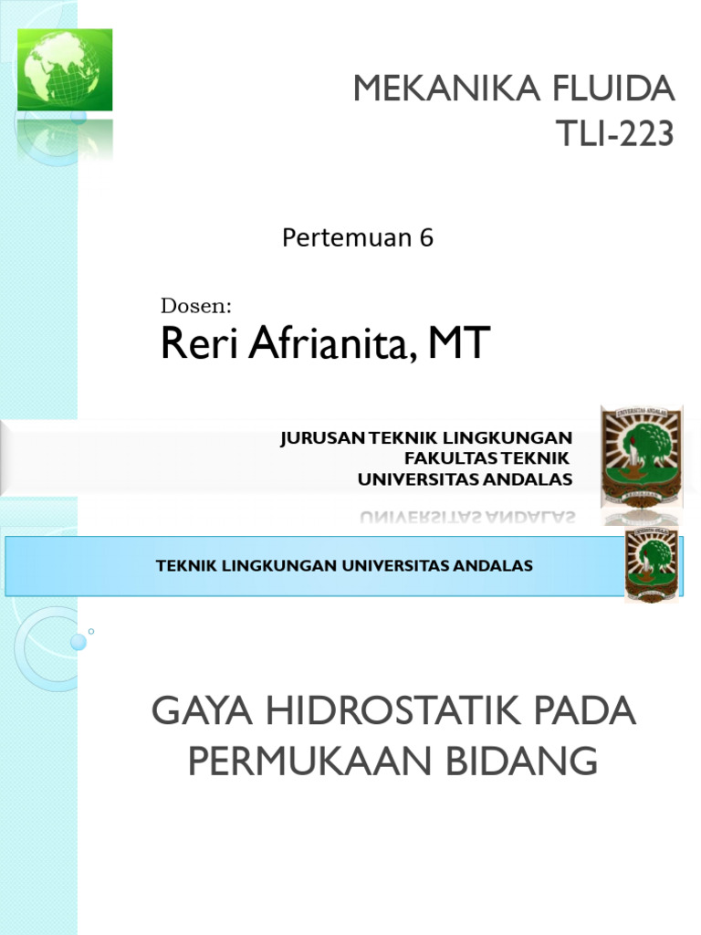 Pertemuan-6 Gaya Hidrostatis | PDF