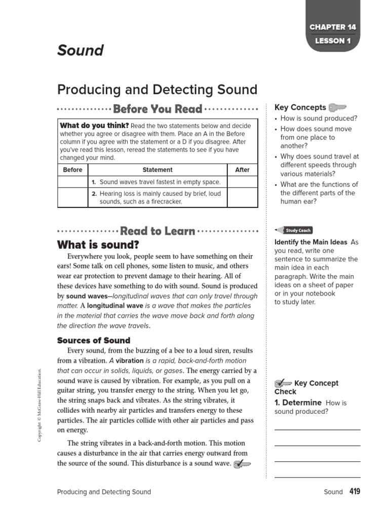 Sound: Producing and Detecting Sound | PDF | Sound | Ear