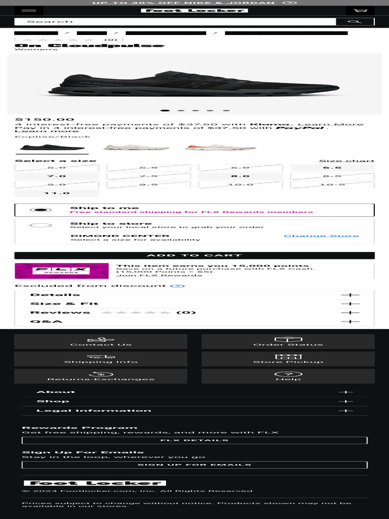 On Cloudpulse Foot Locker | PDF