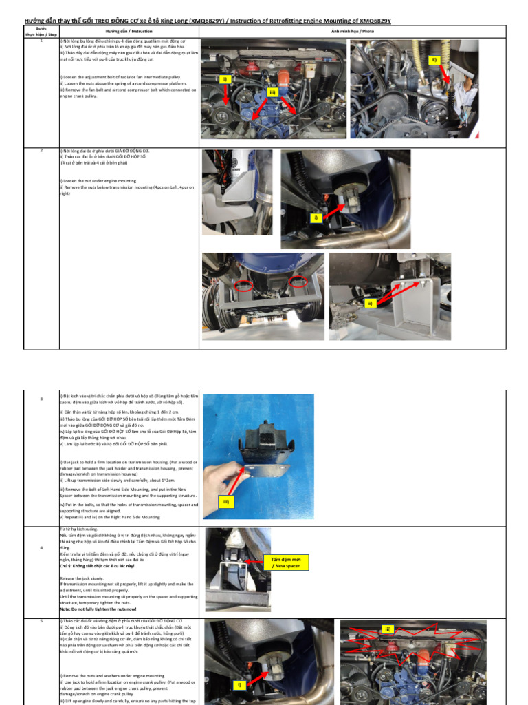 Instruction of Retrofitting Engine Mounting 20220823 | PDF
