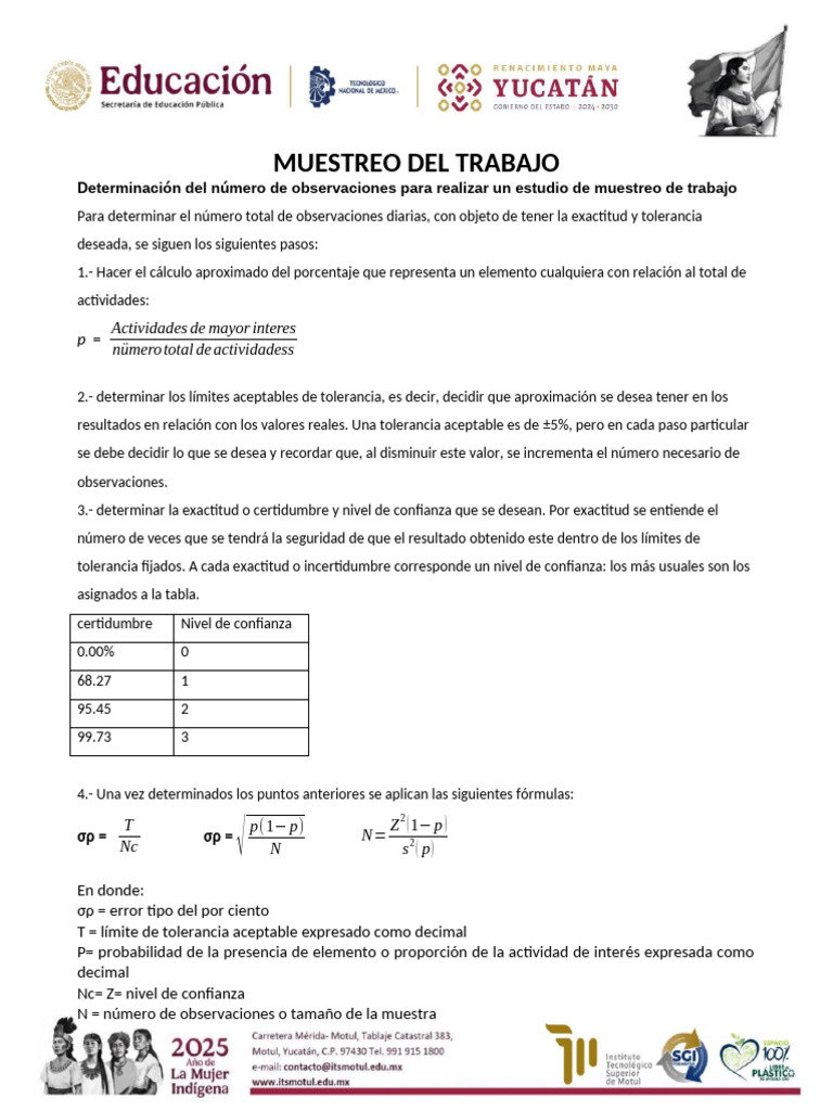 Ejercicios T2 Muestreo | PDF | Intervalo de confianza | Determinación del tamaño de la muestra