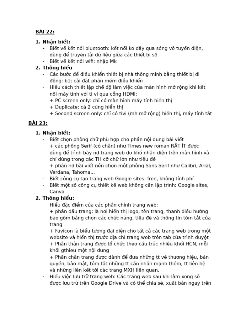 ÔN TẬP TIN CK2 | PDF