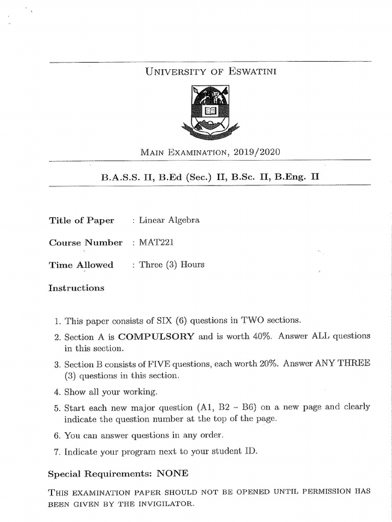 Mat 221 M 2020 | PDF