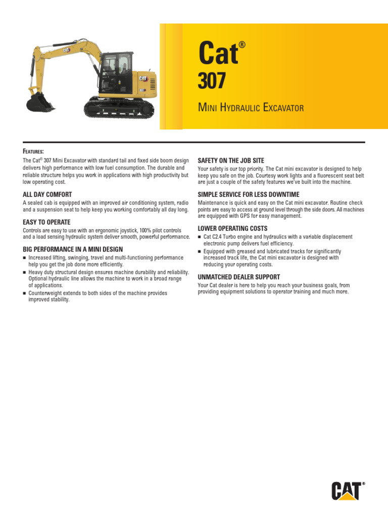 Cat 307 | PDF | Biodiesel | Horsepower