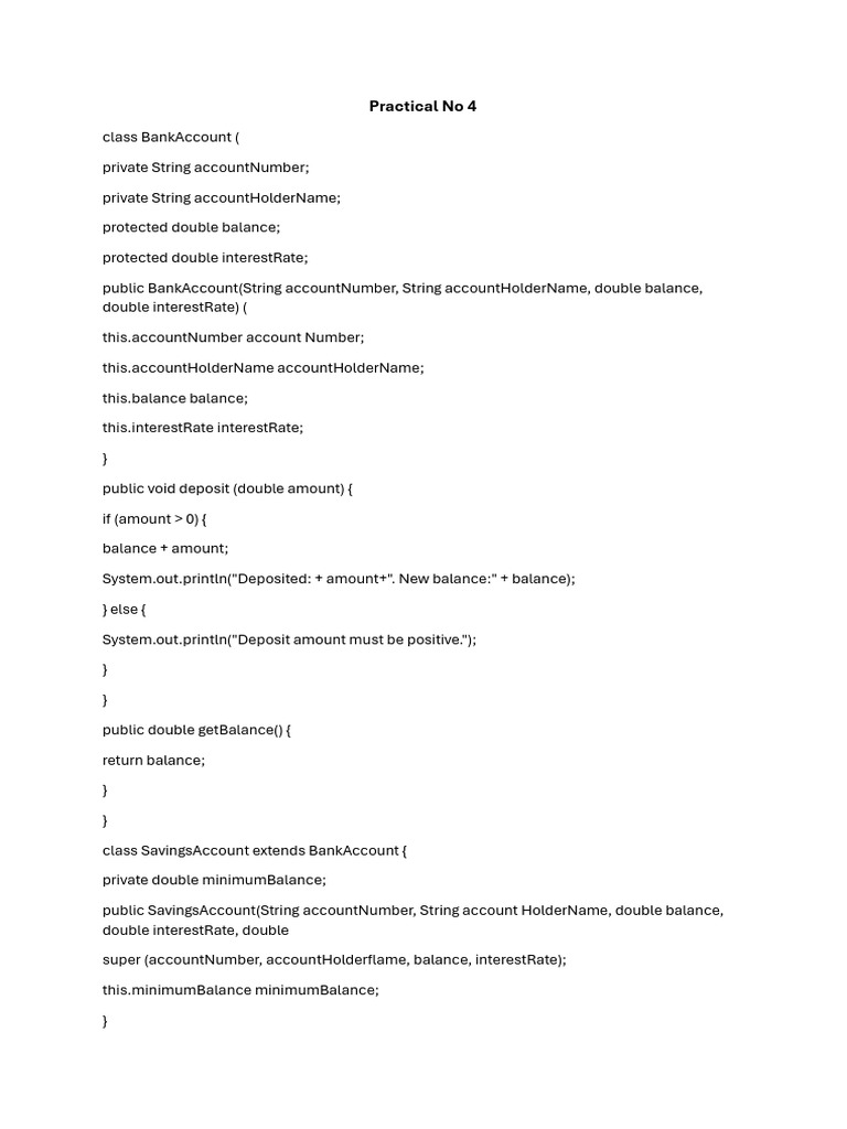 Practical No 4 | PDF | Computer Programming | Programming Paradigms