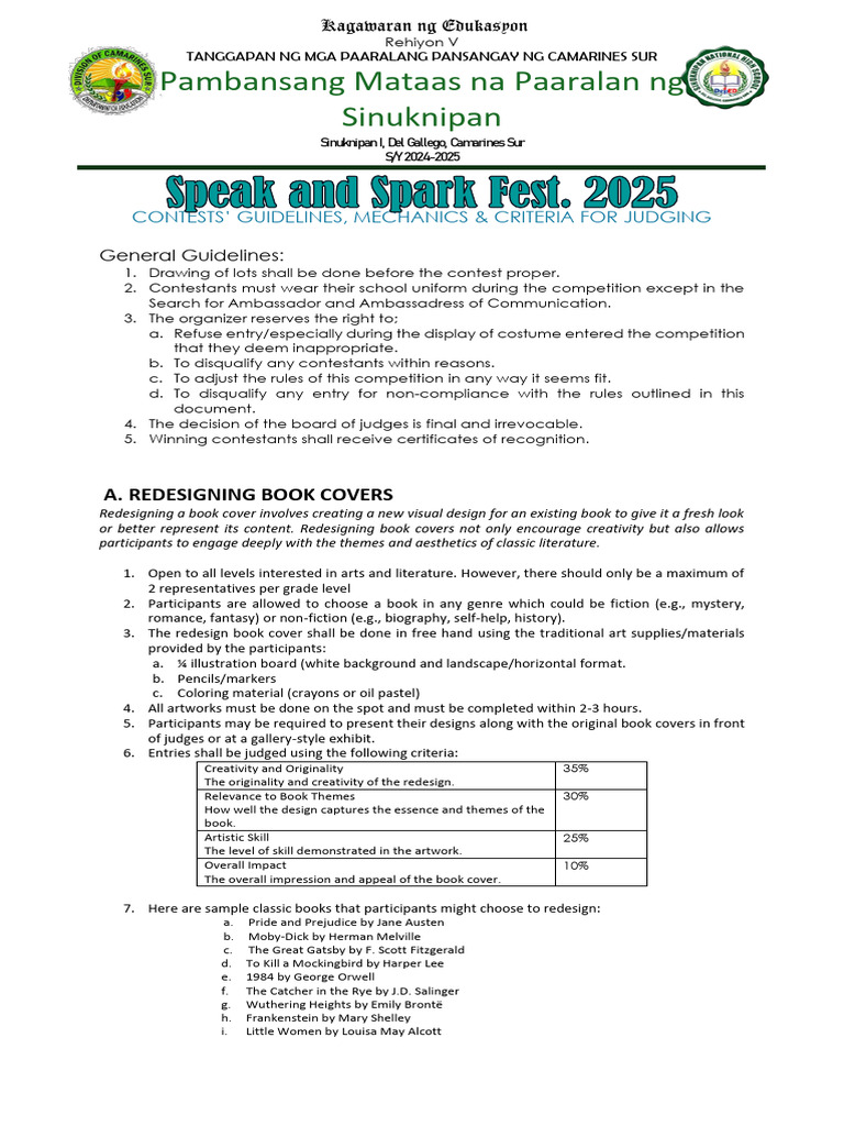 Speak Spark Guidelines Mechanics | PDF | English Language | Communication
