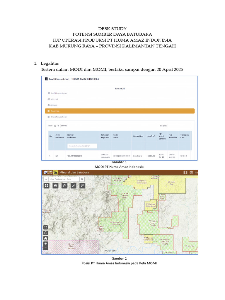 Potensi Batubara PT Huma Amaz Indonesia | PDF