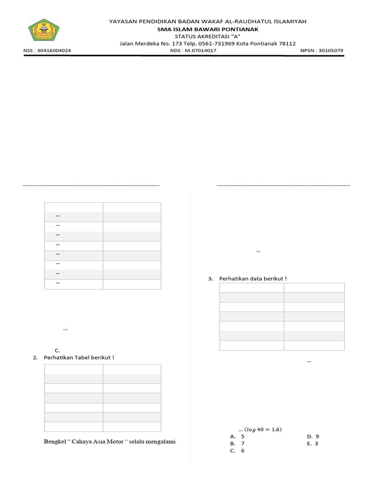 Soal Sas Kelas X Genap 2024-2025 | PDF