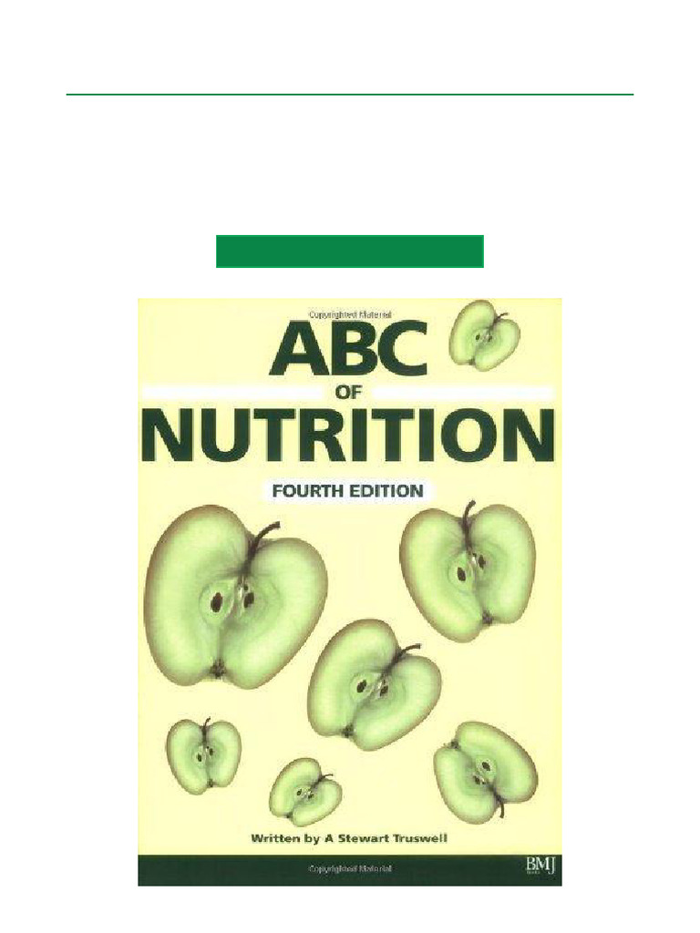 Get Yours ABC of Nutrition 4th Edition Direct Ebook Download | PDF