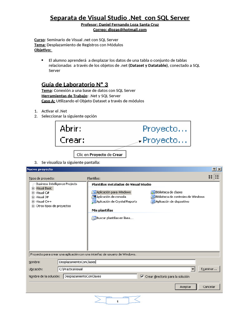 Separata de Visual .Net2010-2 | PDF | Servidor SQL de Microsoft | SQL