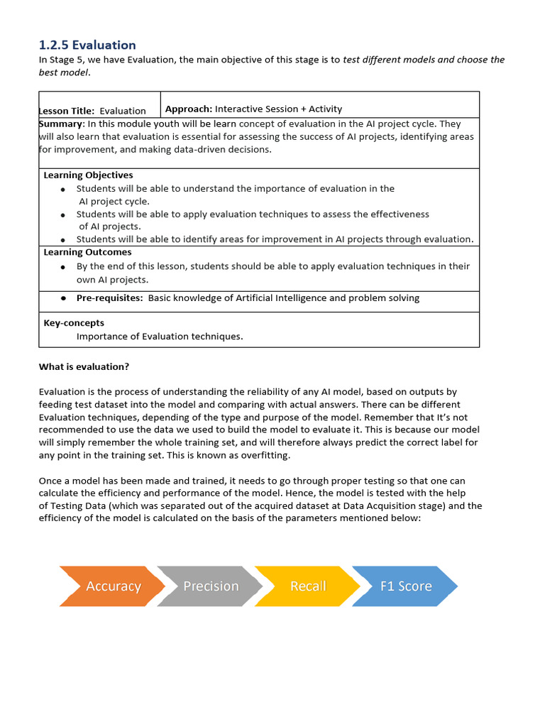 417 AI Handbook Class9 Evaluation | PDF | Artificial Intelligence ...