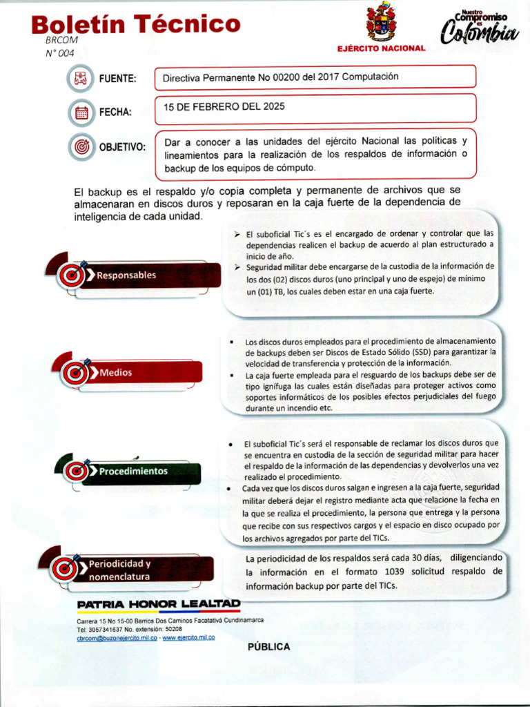 Boletin #004 Respaldos Informaticos o Backup | PDF